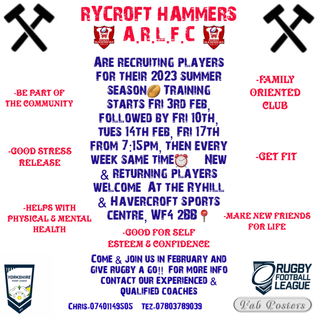 Rugby League – Welcome to Rycroft Leisure